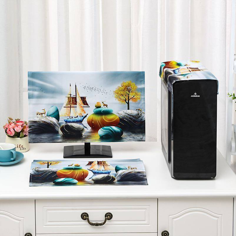 22寸台式电脑罩套32寸电脑盖布24寸显示器电脑防尘罩盖巾电脑遮尘_虎窝淘