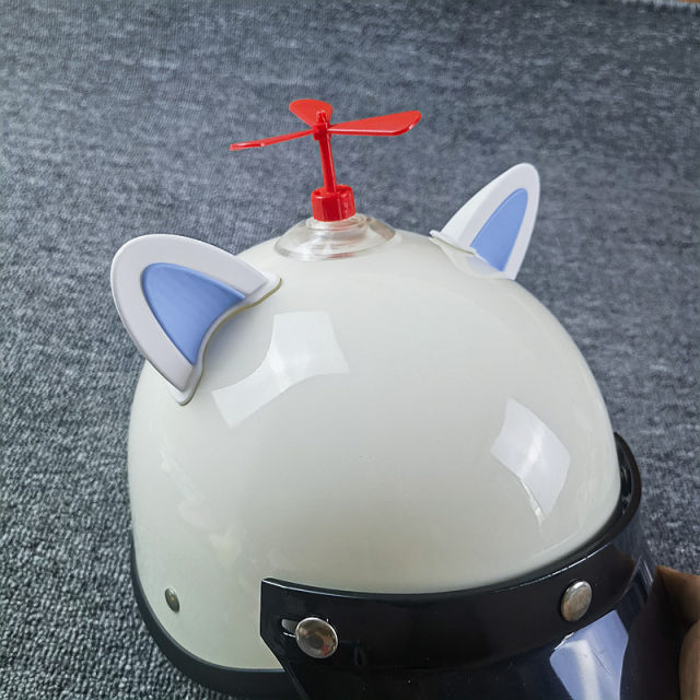 Electric car decoration bamboo dragonfly cat ears calf horns helmet ...