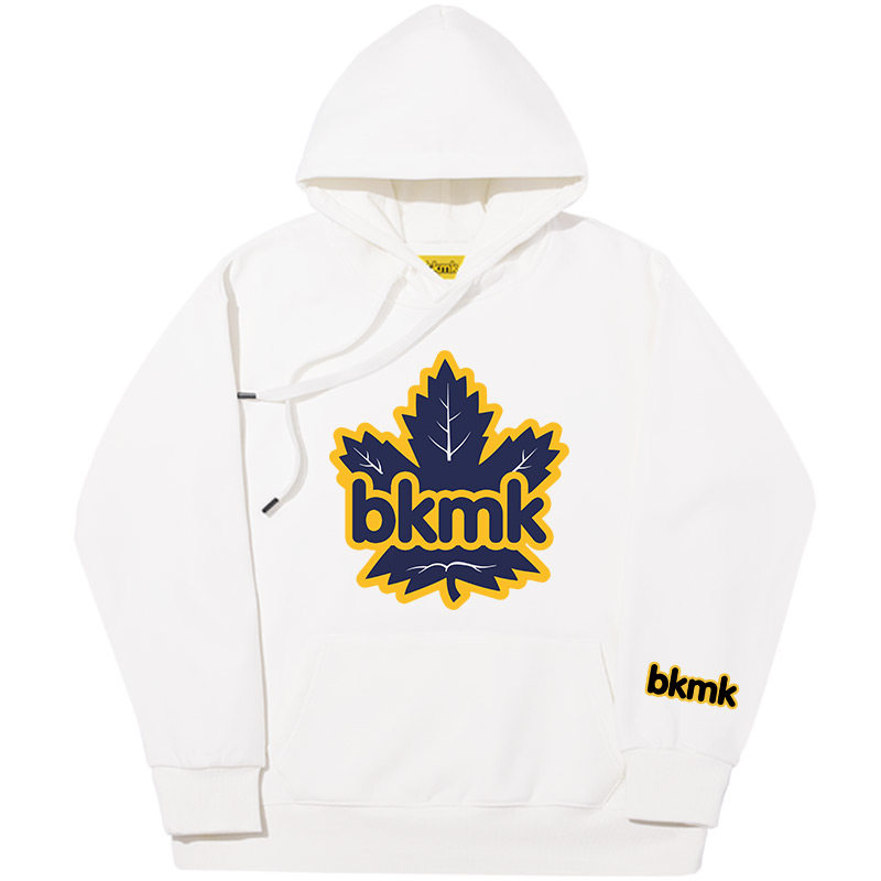 bkmk笑脸连帽卫衣联名枫叶潮牌高街FOG男女高端宽松百搭纯棉春季_虎窝淘