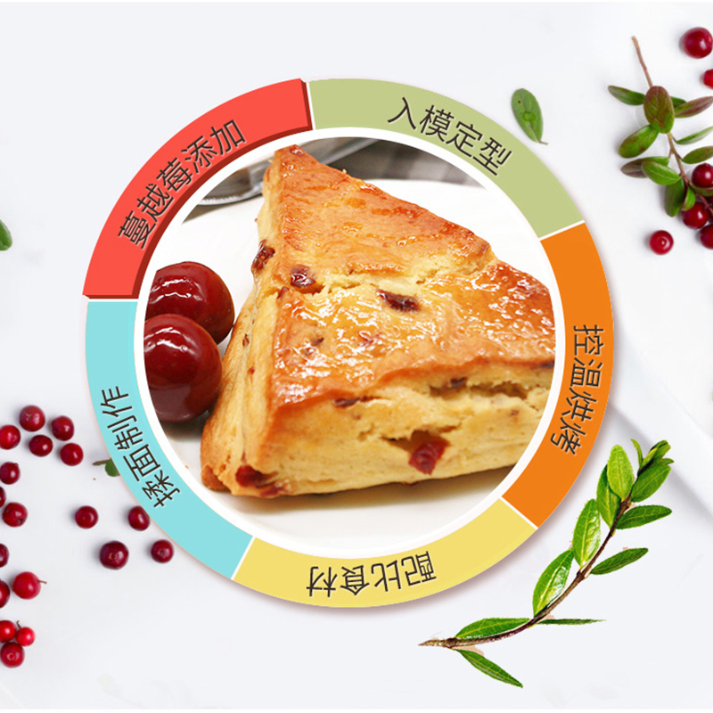 中粮香雪司康蔓越梅司康饼干面包休闲零食下午茶糕点95g*2*2盒_虎窝淘