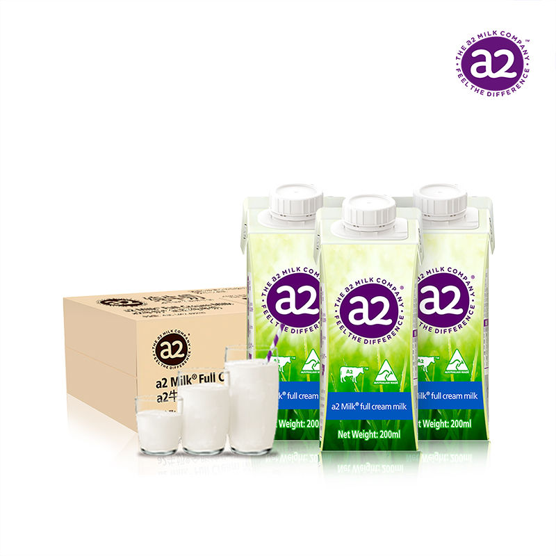 a2澳洲纯牛奶200ml*24盒_虎窝淘