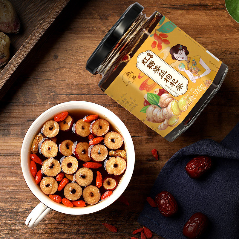 雨子坊桂圆红枣/姜丝红糖/黑枸杞茶458g_虎窝淘