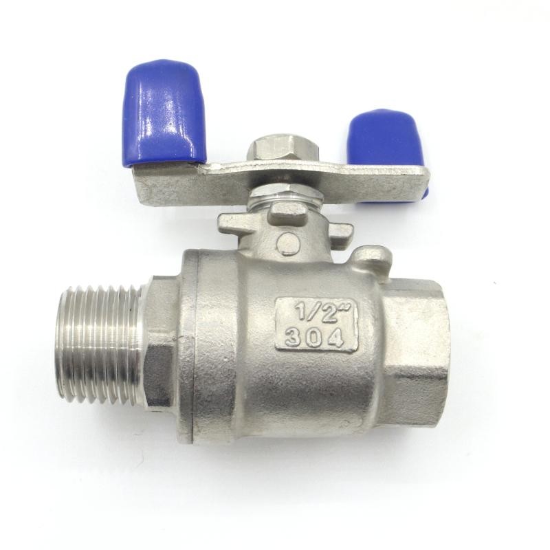 304不锈钢内外丝球阀双外丝二片式球阀316蝶柄内外丝2P球阀4分6分_虎窝淘