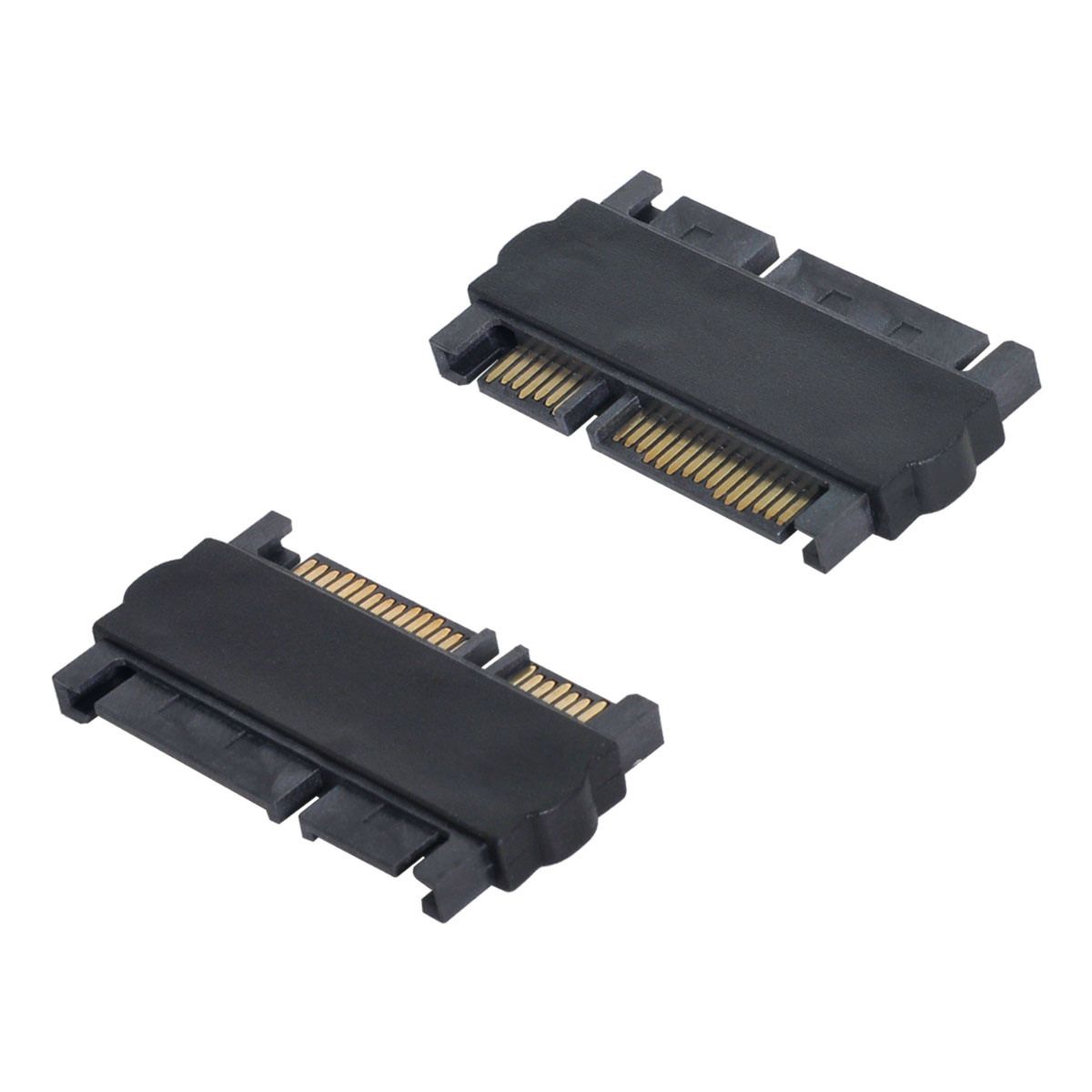 6Gbps SATA 22P公对公 7+15电源数据同时传输公对母台式机电脑固态硬盘转接头_虎窝淘