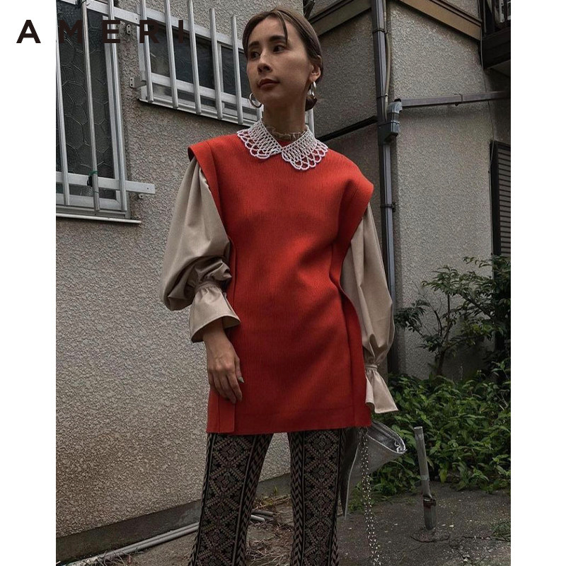 AMERI春UNDRESSED系列时尚宽松简约甜美衬衫背心上衣02120130220_虎窝淘