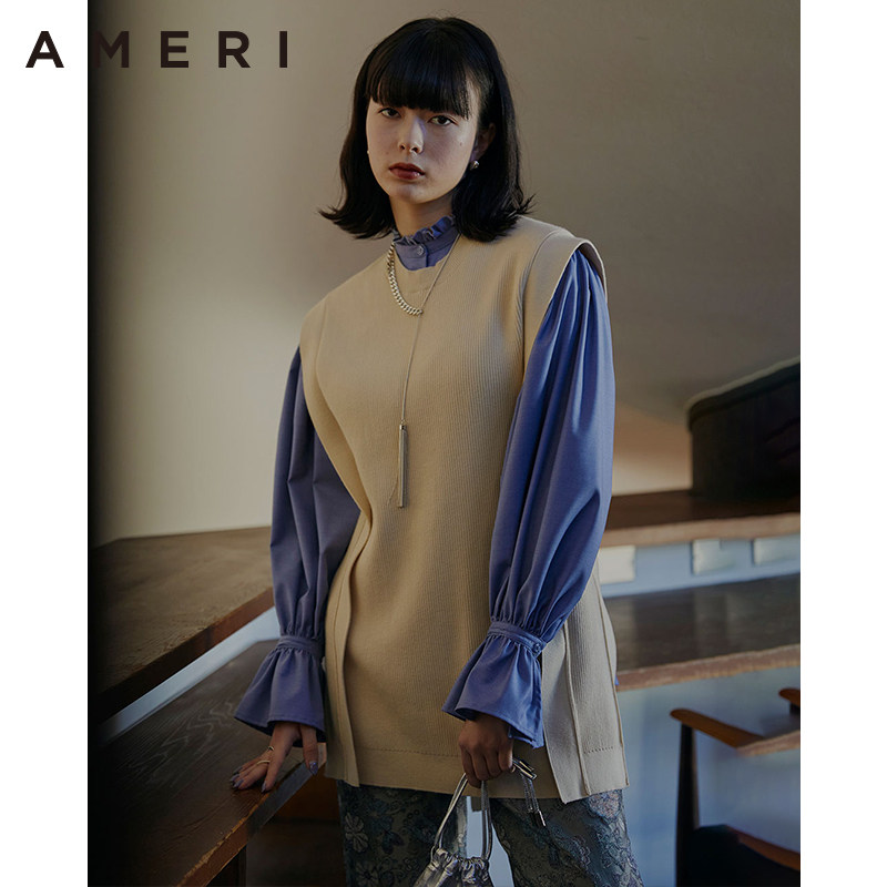 AMERI春UNDRESSED系列时尚宽松简约甜美衬衫背心上衣02120130220_虎窝淘