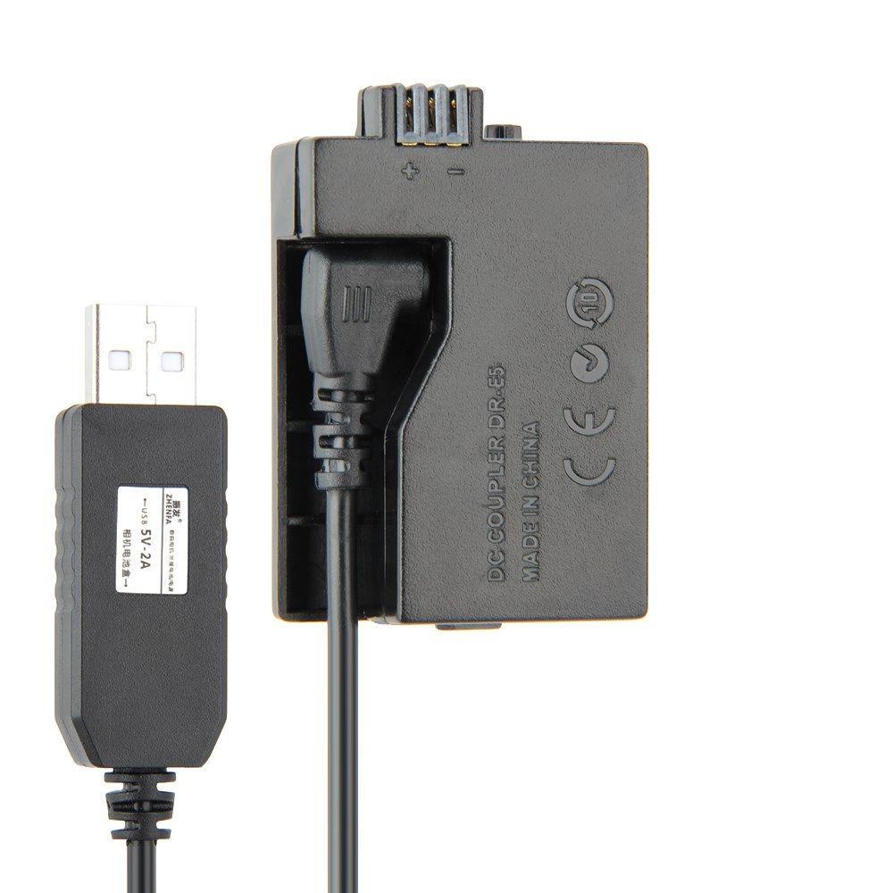 5V SB ACK-E5 Drive Cable Power adapter LP-E5 dummy battery D_虎窝淘