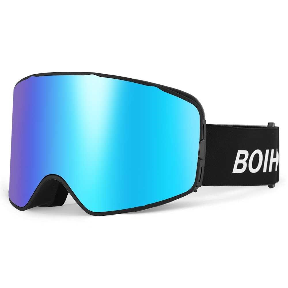 UV400 Skiing Goggles Anti-fog Snowboard Goggles OTG Snow Spo_虎窝淘