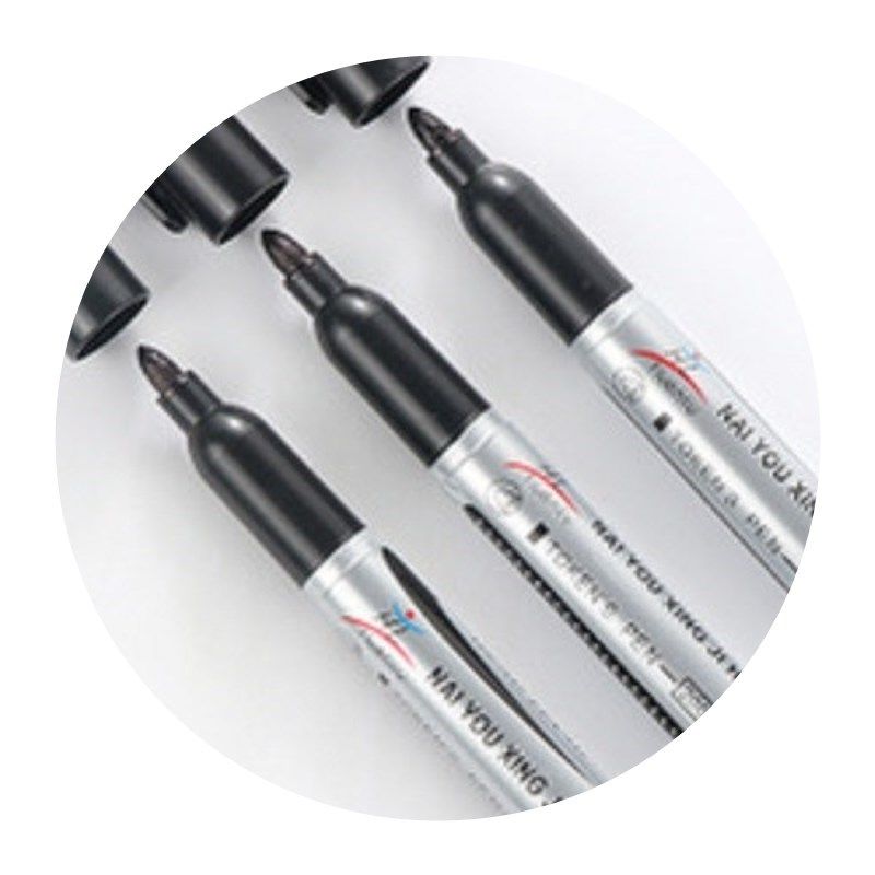 3 pcs/lot Black Permanent Oil Marker Pen Token Pens for Pape_虎窝淘