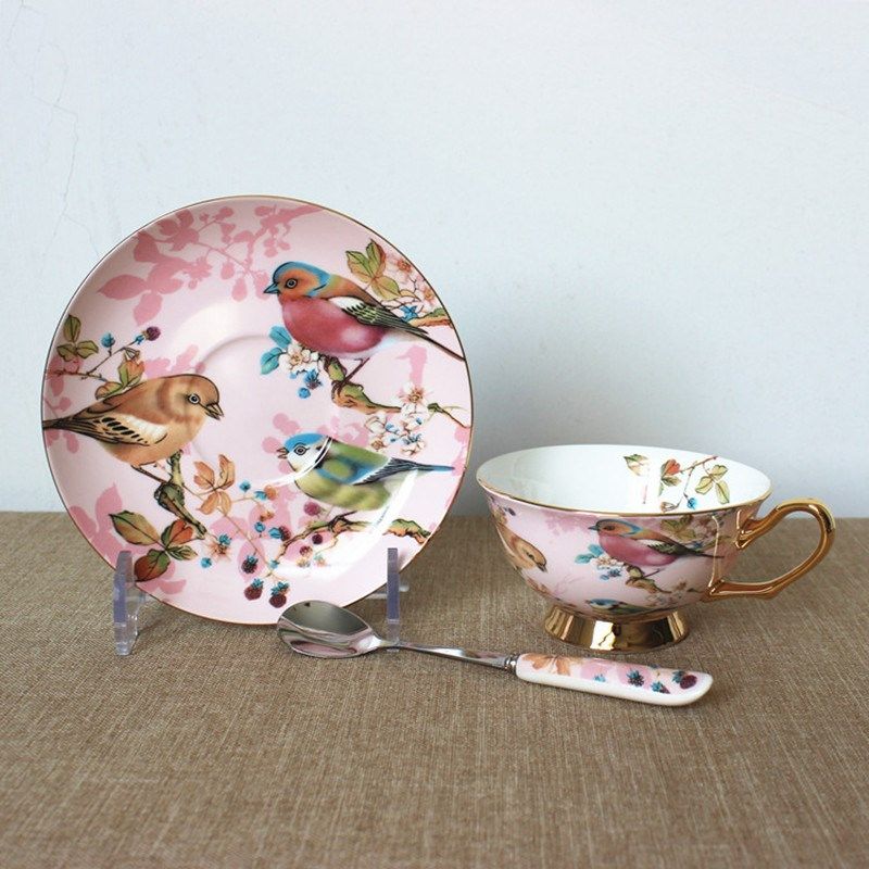 1 set Classic Fine Bone China Tea Cups Premium Ceramic Coffe_虎窝淘