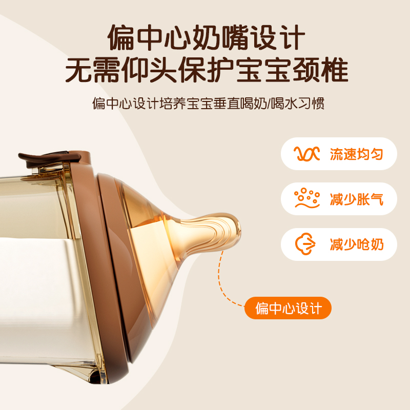 Koradior翻盖奶瓶PPSU婴儿6个月1-2-3岁以上宝宝吸管杯直饮杯喝奶_虎窝淘