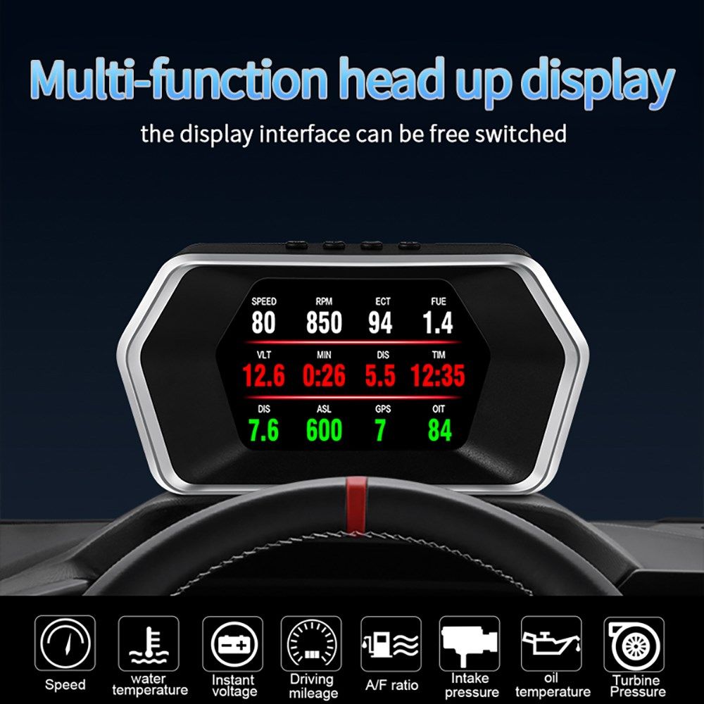 On-Board Computer Head Up display Auto HUD OBD2 Car Speed Pr_虎窝淘