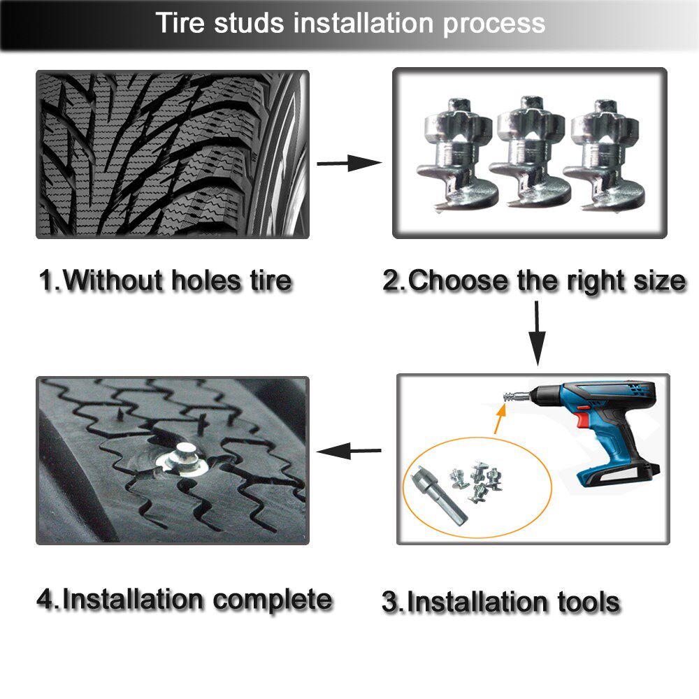 100PCS MS110 Winter ires Studs/Wheel Lugs Snow Spikes for ir_虎窝淘