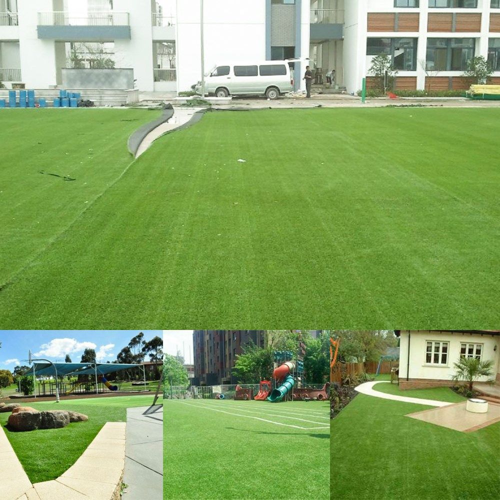 2m Green Artificial Grass Plant Floor Mat Synthetic Landscap_虎窝淘