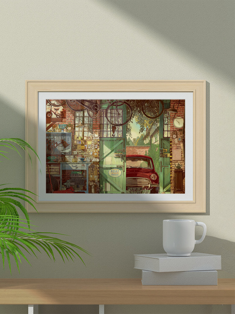 EDUCA老旧车库1500片西班牙进口拼图成人益智玩具成年欧洲解压_虎窝淘