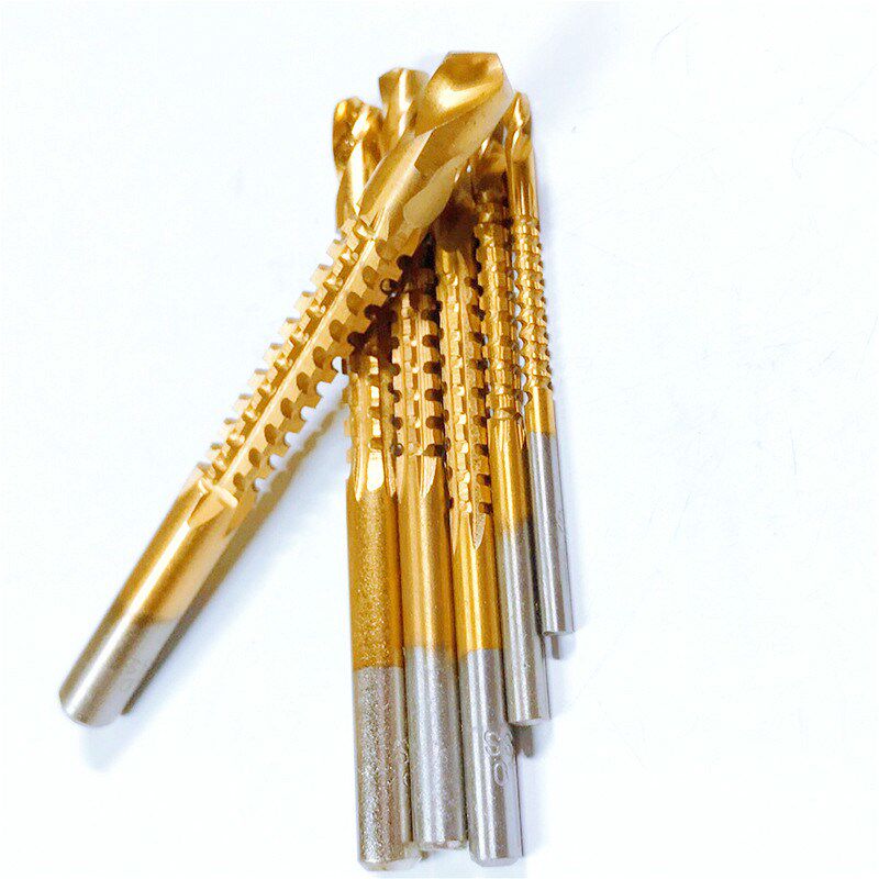 6pcs/Set 3-8mm Titanium Coated HSS Drill Bit Electric Drill_虎窝淘