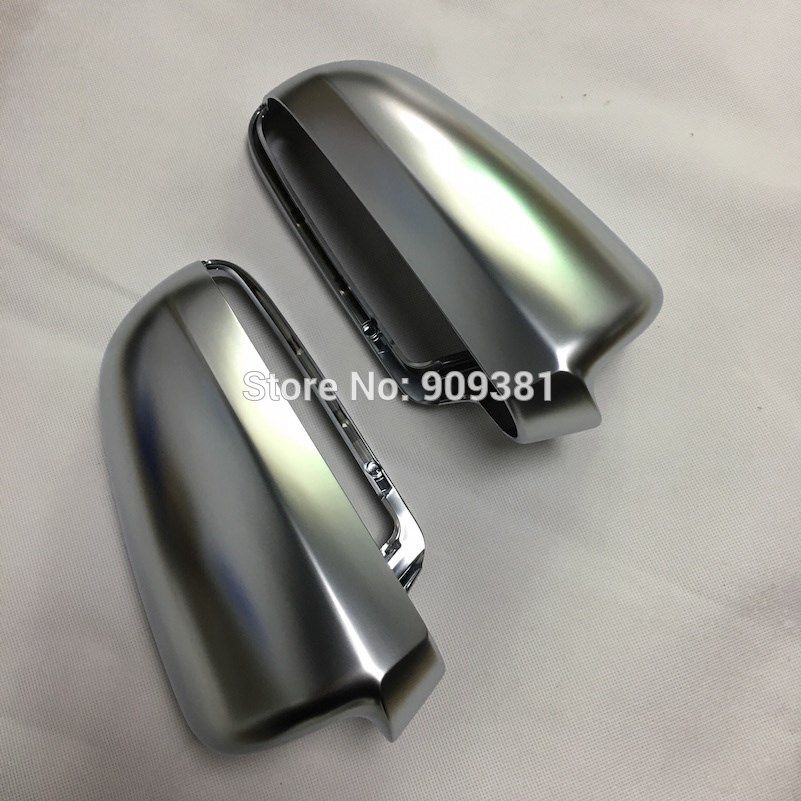 Matt Chrome Mirror Cover Rearview Side Mirror Cap S Line For_虎窝淘