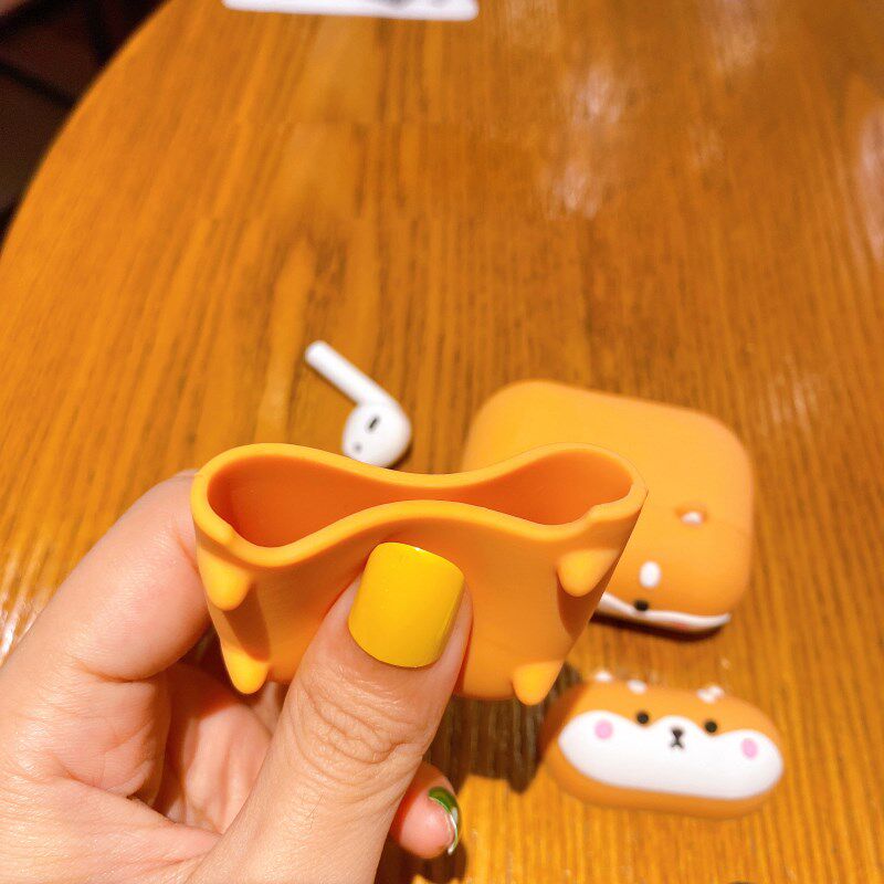 INS Cute 3D Shiba Inu Dog Silicone Earphone Cases For AirPo_虎窝淘