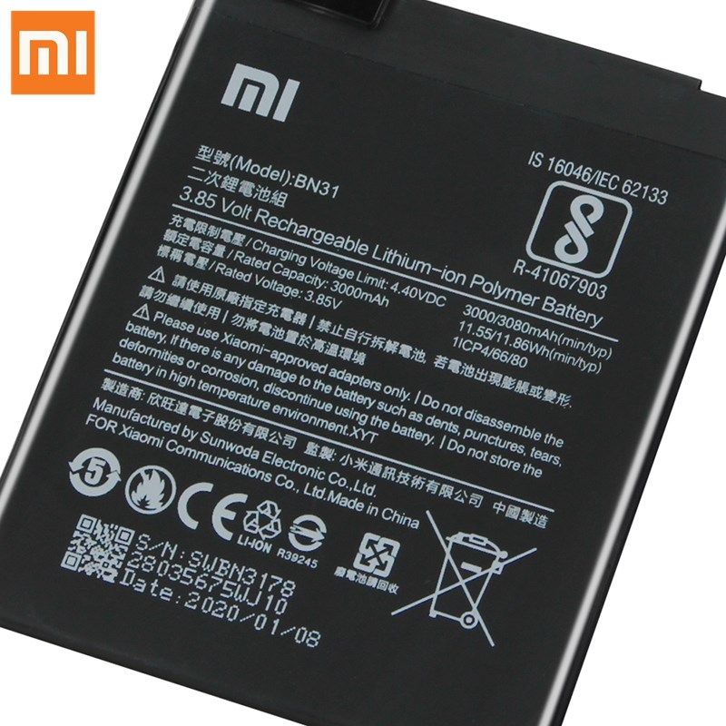 Original BN31 Replacet Battery Mi 5X Mi5X A1 MiA1 Redmi N_虎窝淘