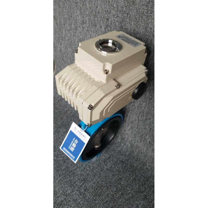 电动蝶阀D971X-16对夹式软密封四氟球墨不锈钢DN80DN100DN150304_虎窝淘