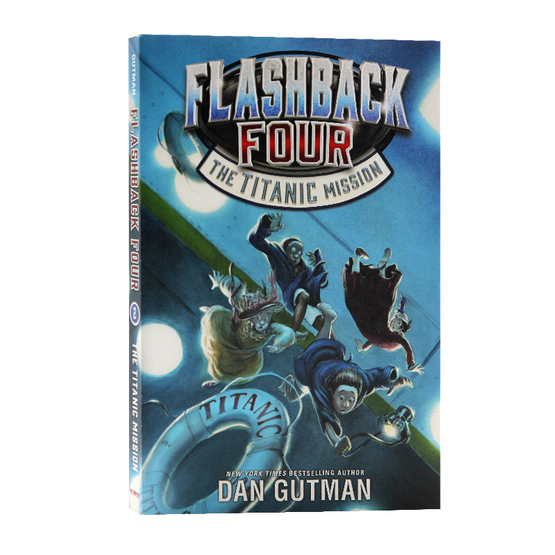 闪回四部曲全4册套装英文原版 Flashback Four儿童章节桥梁书课外兴趣阅读 Dan Gutman疯狂学校同作者进口英语原版睡前读物平装_虎窝淘