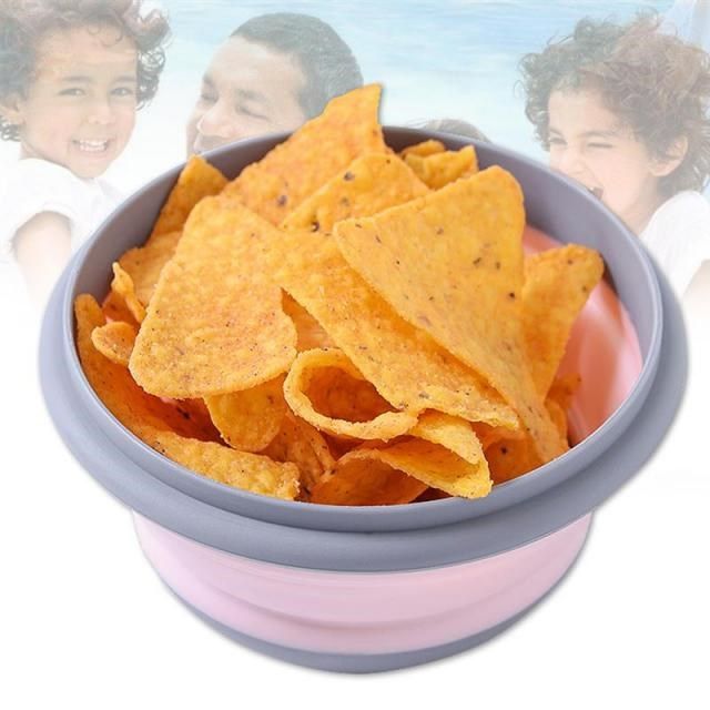 3Pcs/Set Folding Bowl Portable Silicone Foldable Salad Bowl_虎窝淘