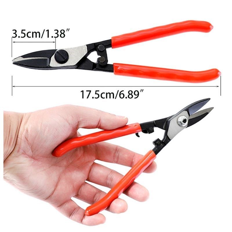 7in Metal Sheet Shears Steel Straight Head Tin Snips Scissor_虎窝淘