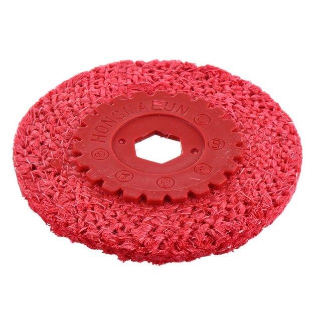 Polishing Tool Red Hemp Rope Buffing Wheel for Stainless Ste_虎窝淘