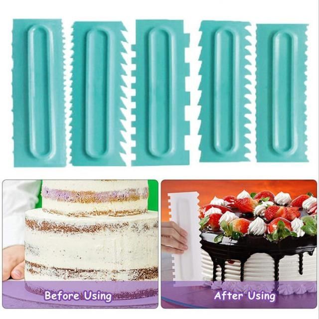 Cake Decorating Comb Smoother Cake Scraper 8 Textures Baking_虎窝淘