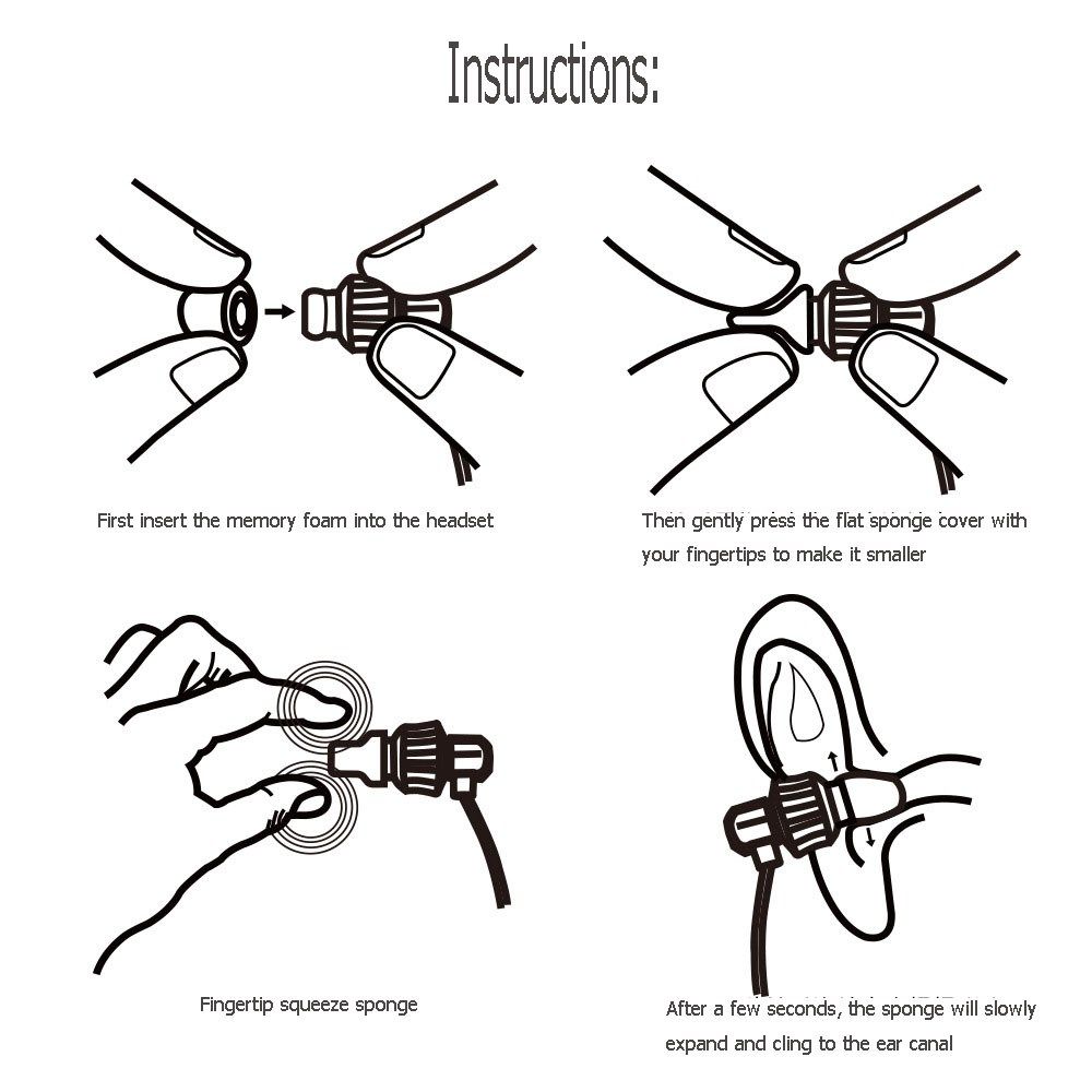 Memory Foam Ear Tips 5mm Universal In ear Earphones Earbuds_虎窝淘