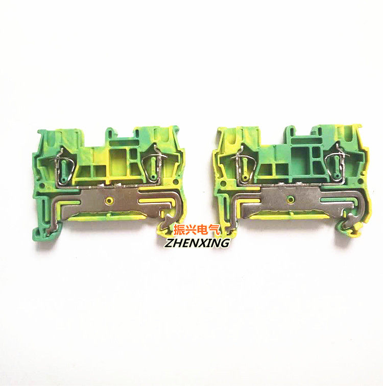 。ST-4PE黄绿接线端子YST-4JD弹簧接地端子排回拉式端子_虎窝淘