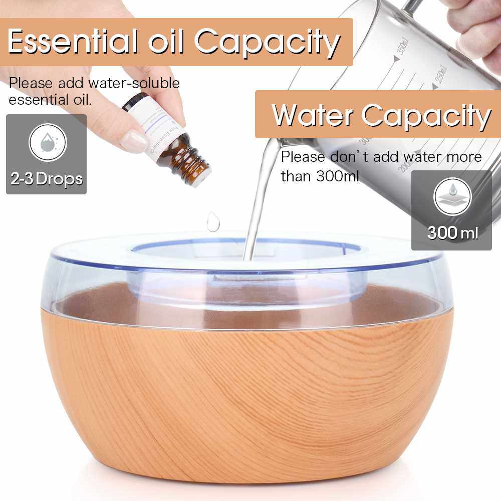 00ML USB Air Humidifier Electric Aroma Diffuser Mist Wood G_虎窝淘