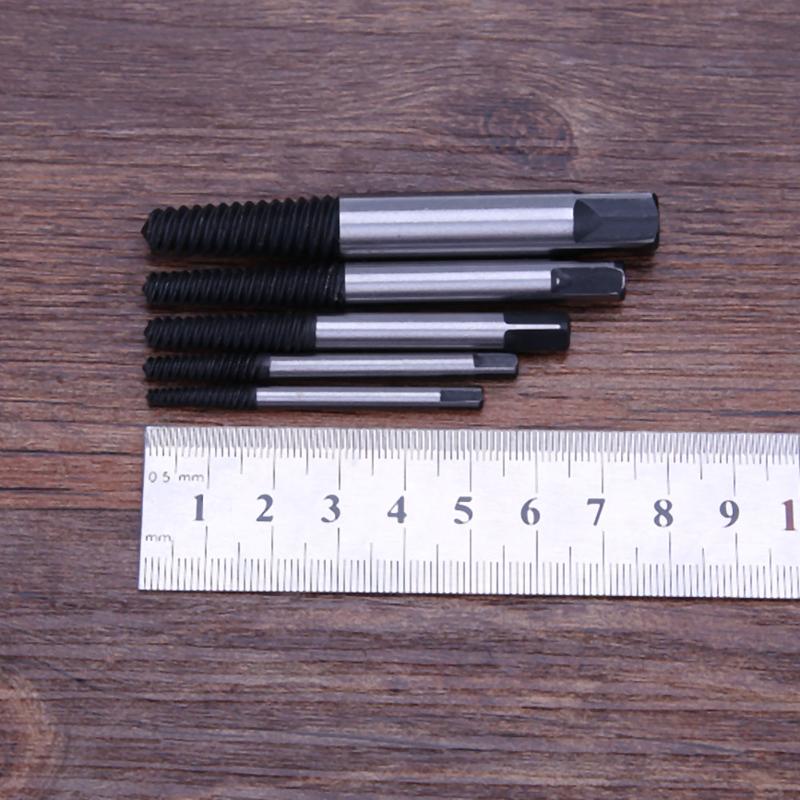 5pcs Steel 4mm 4.5mm 6.5mm 7.5mm 11mm Screw Extractors Drill_虎窝淘