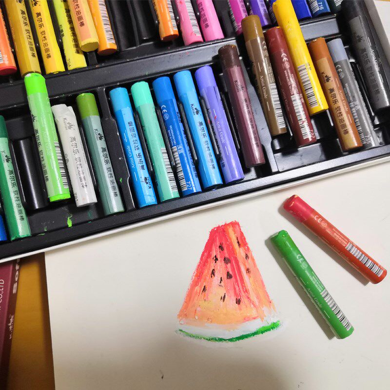 Kuelox Oil Pastels 24/36 Colors Soft Intense Pastel Oily Cr_虎窝淘