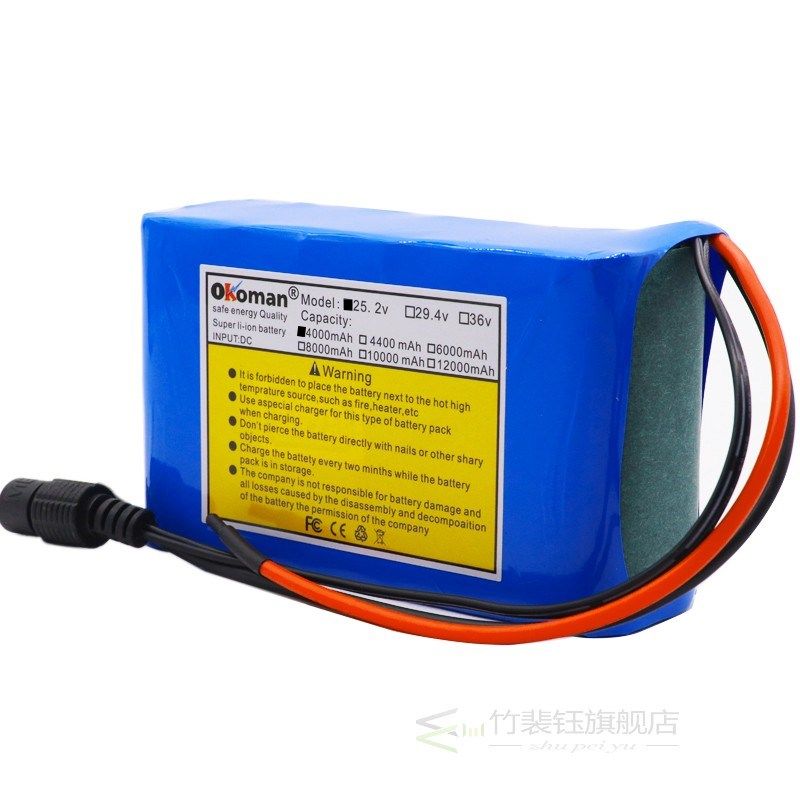 New 6s2p 24V 4Ah 18650 lithium-ion battery pack 25.2v 4000mA_虎窝淘