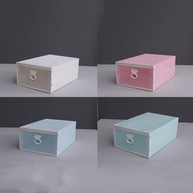 1pc Push-pull Shoes Box Rack Plastic foldable Shoe Organizer_虎窝淘