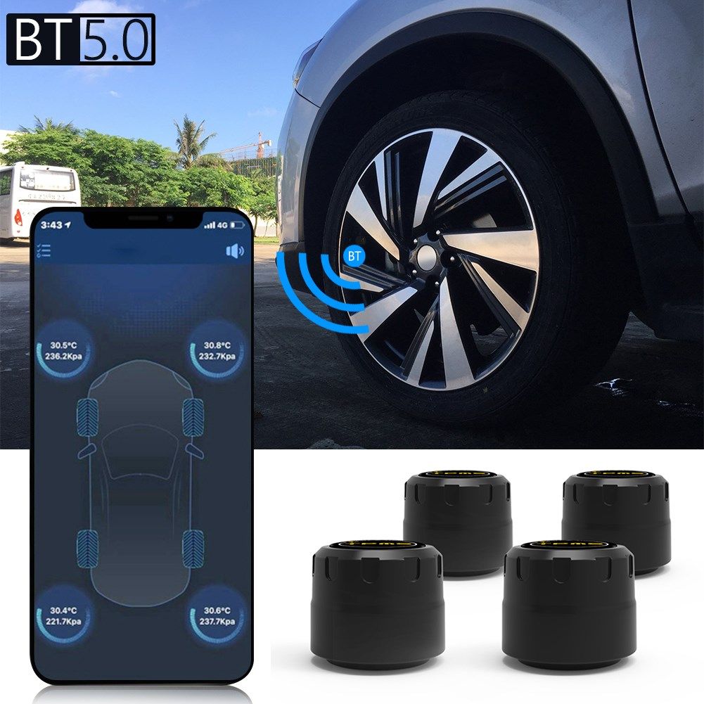 C01 Bluetooth 5.0 TPMS Car Tire Pressure Monitor System With_虎窝淘