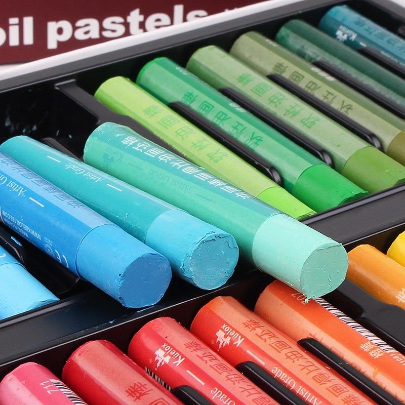 Kuelox Oil Pastels 24/36 Colors Soft Intense Pastel Oily Cr_虎窝淘