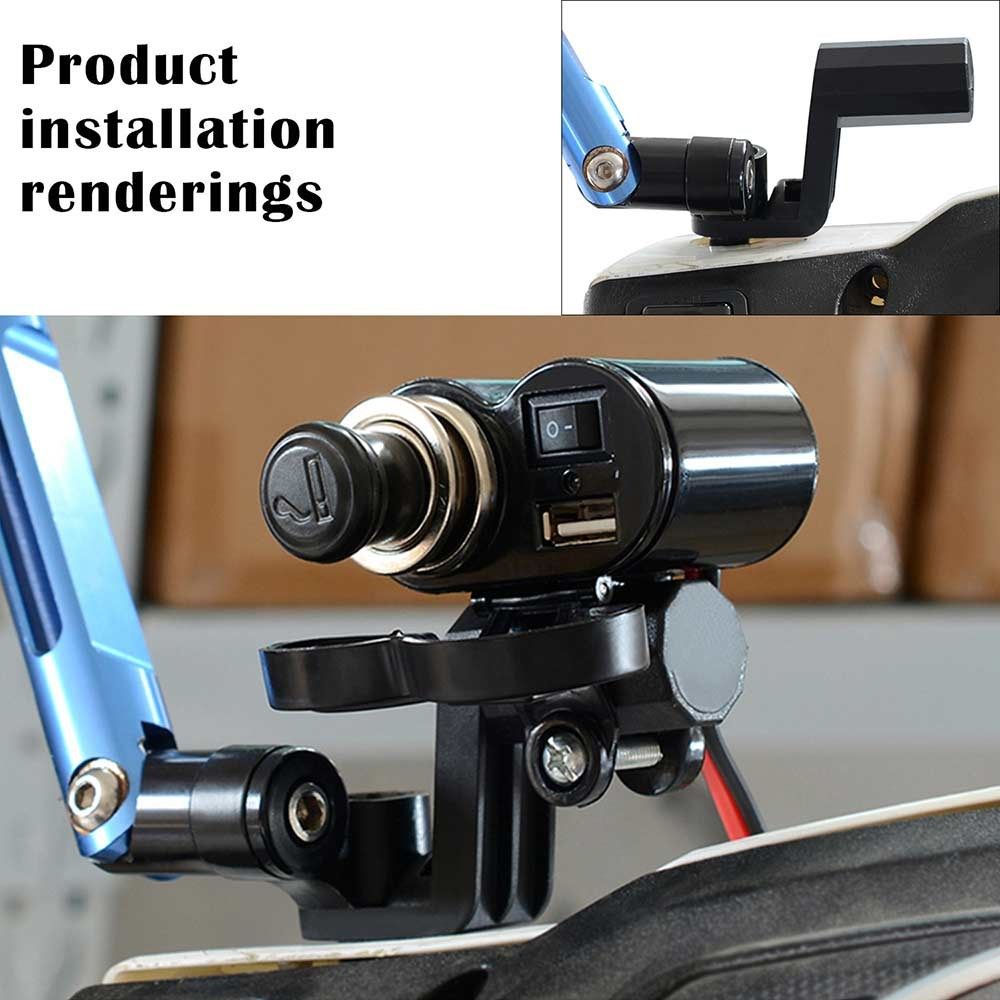 Motorcycle Rearview Mirror Extension Mount Bracket Holder fo_虎窝淘
