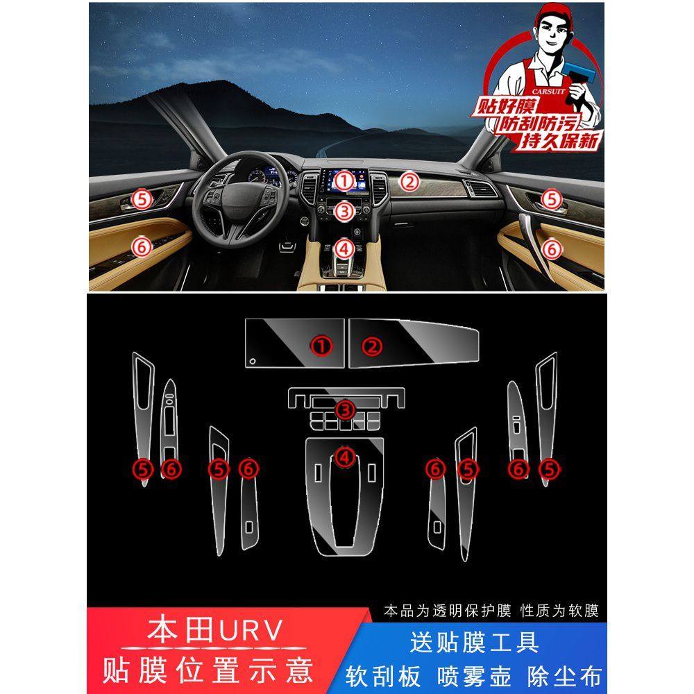 URV车内装饰用品大全内饰改装专用配件爆改汽车中控膜保护膜_虎窝淘