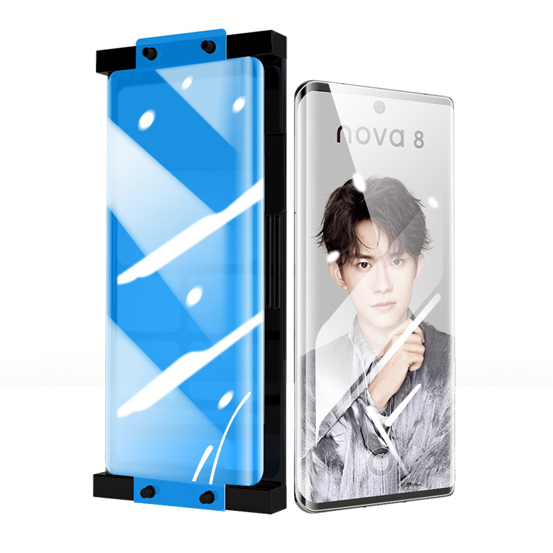 适用华为nova8陶瓷膜naov8pro钢化手机膜nove8n8曲面屏novα新款novo5g版navo/noⅴα/noba贴膜nva n0va/nora_虎窝淘