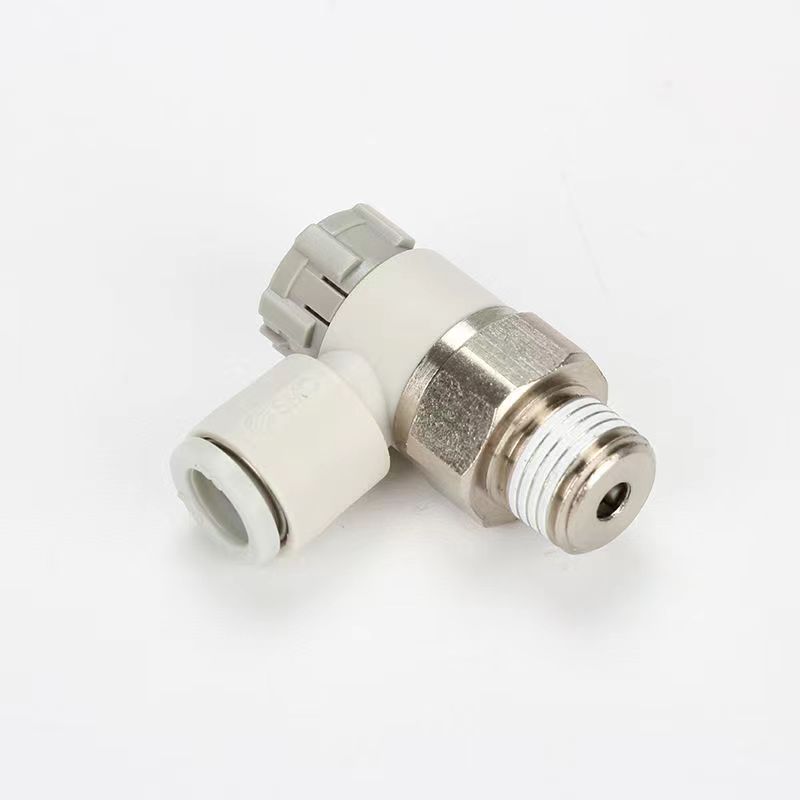 气动带自锁型调速接头AS1201F节流阀M5-04气缸AS2201F可调02-06SA_虎窝淘