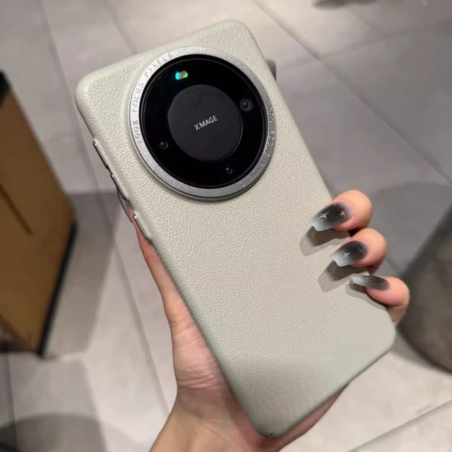 High-end luxury titanium gray lychee leather texture suitable for vivo ...