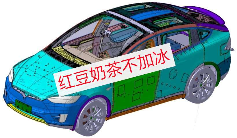Tesla特斯拉Model 3 S X汽车白车身Catia图纸三维模型数据3D数模_虎窝淘