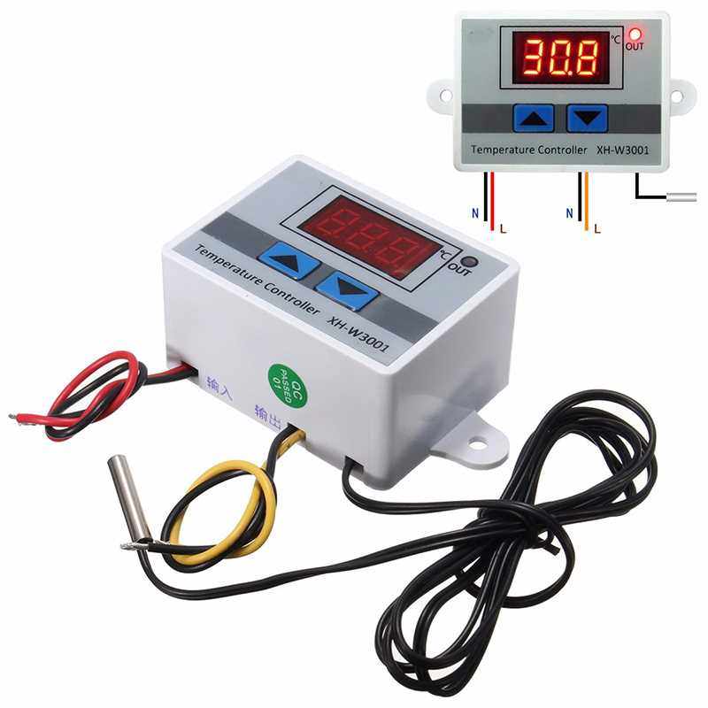 220V LED Temperature Controller 10A Thermostat Control with_虎窝淘