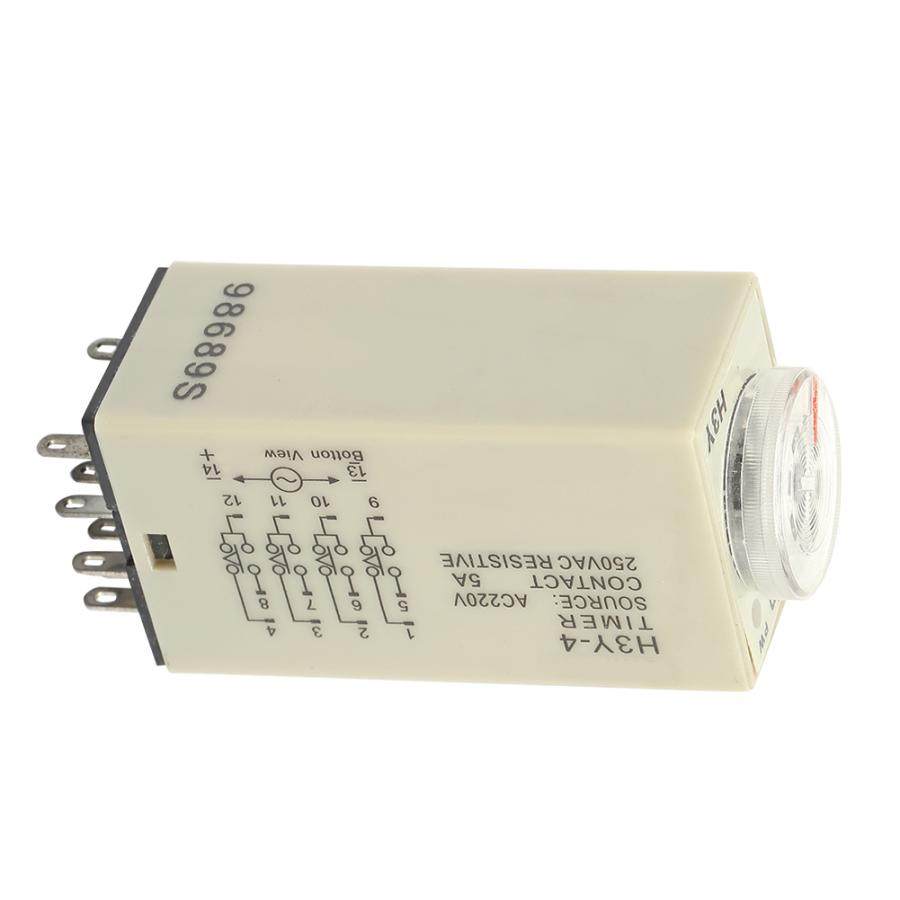 H3Y-4 AC Time Relay 220V 5A Power On off Delay Timer Relay 0_虎窝淘