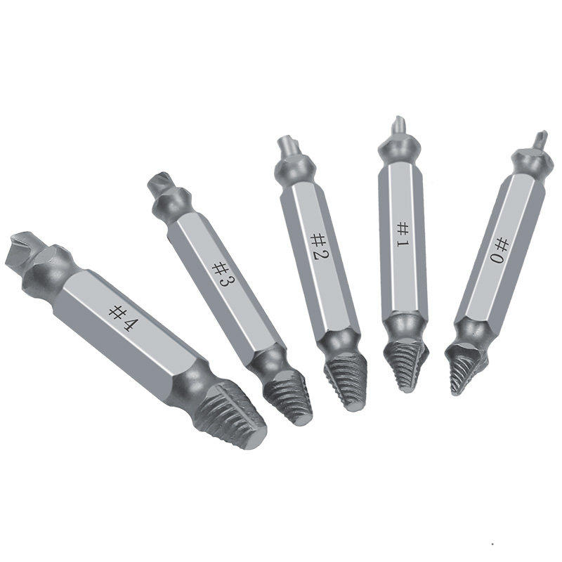 *5pcs/set Damaged Screw Extractor Drill Bits Guide Set Broke_虎窝淘