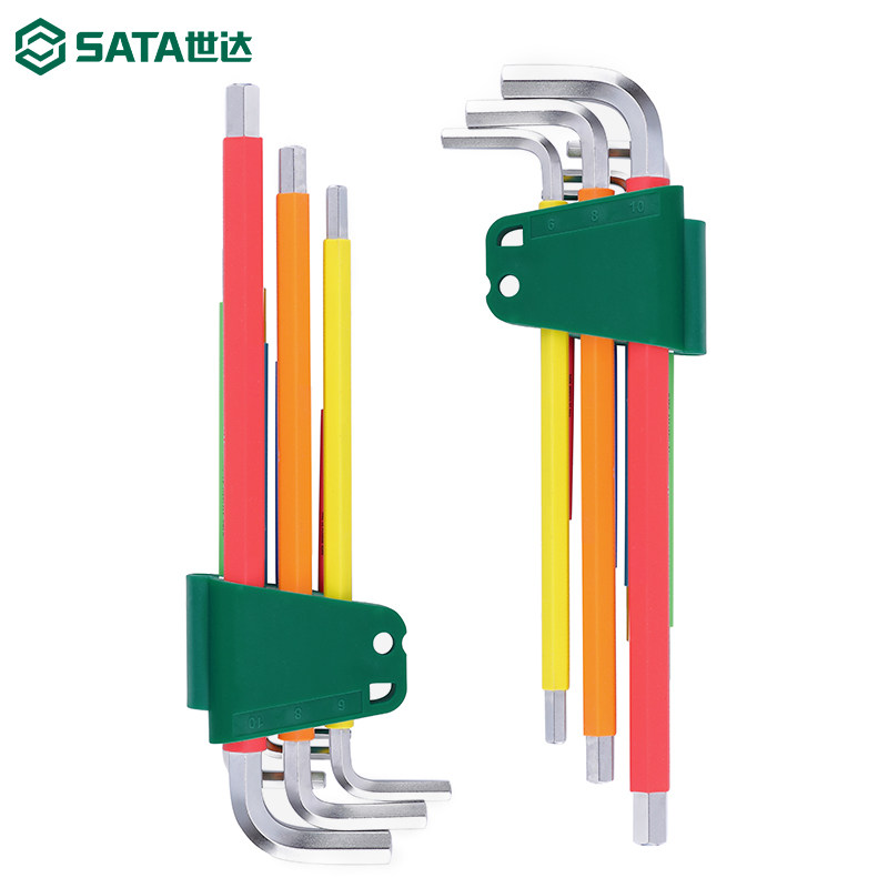 世达带磁性内六角扳手套装加长球头护套内六方中孔花形内六花组套_虎窝淘