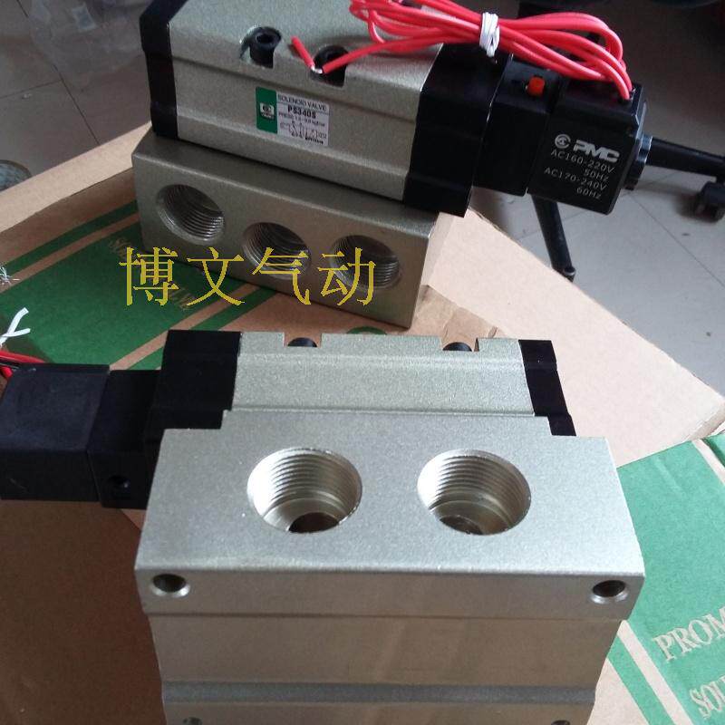 PMC韩国电磁阀 PS340S换向阀二位五通 AC160-220V DC21-26 24V_虎窝淘