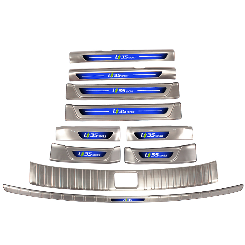 专用于现代ix25全新途胜ix35门槛条迎宾踏板后杠后备箱护板改装饰_虎窝淘